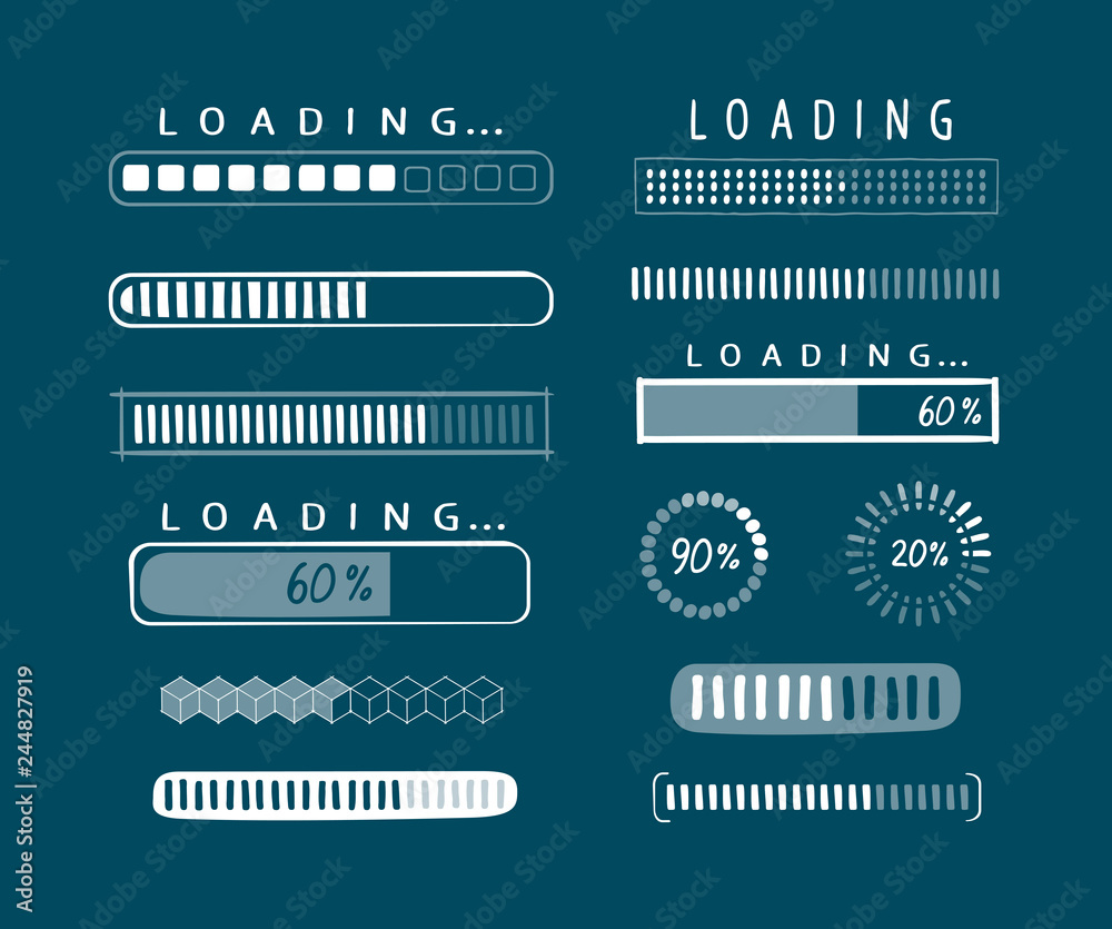 Progress loading icon. Load, download, upload symbol. Vector ...