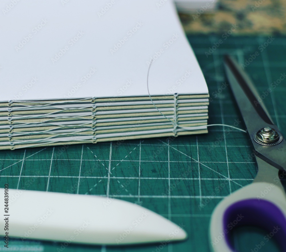 Photo & Art Print the bookbinding process, Emerson