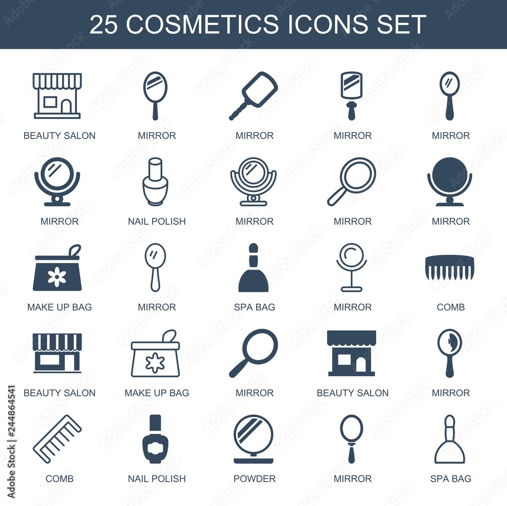 cosmetics icons Stock Vector | Adobe Stock