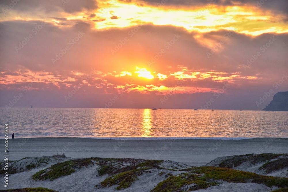 Coronado Beach in San Diego by the Historic Hotel del Coronado, at ...