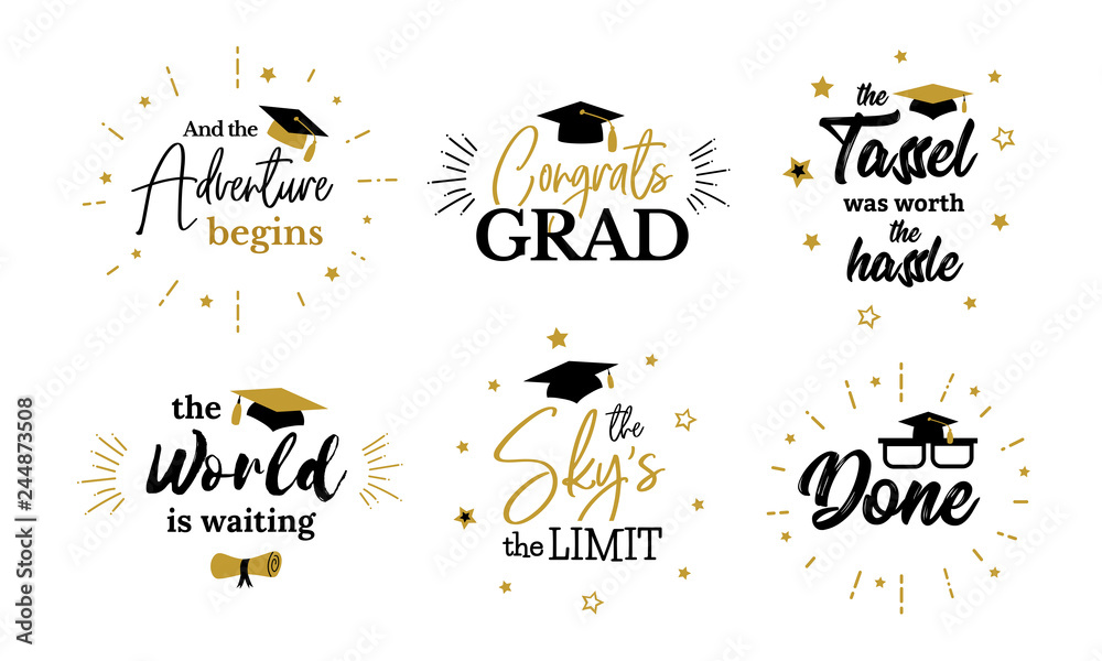 Poster Inspirational grad party quotes to congrat graduates – Wall Art ...