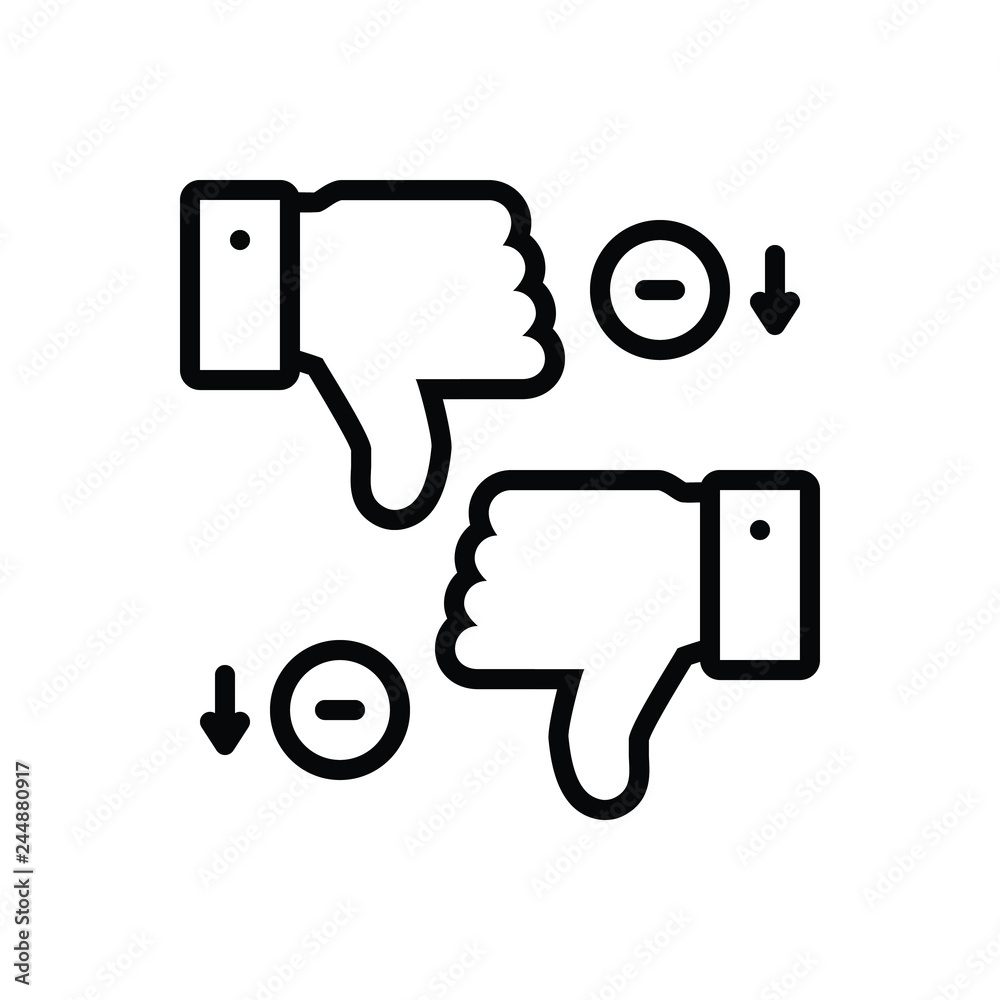 Black line icon for disadvantages Stock Vector | Adobe Stock