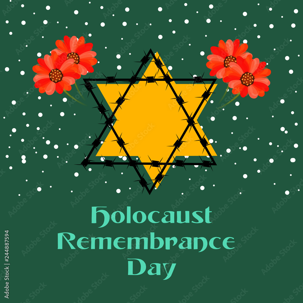 We Will Never Forget. Holocaust Remembrance Day. Stock Illustration ...