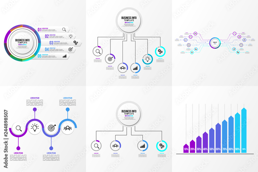 Set Of Infographics Elements Vector Design Template. Business Data ...