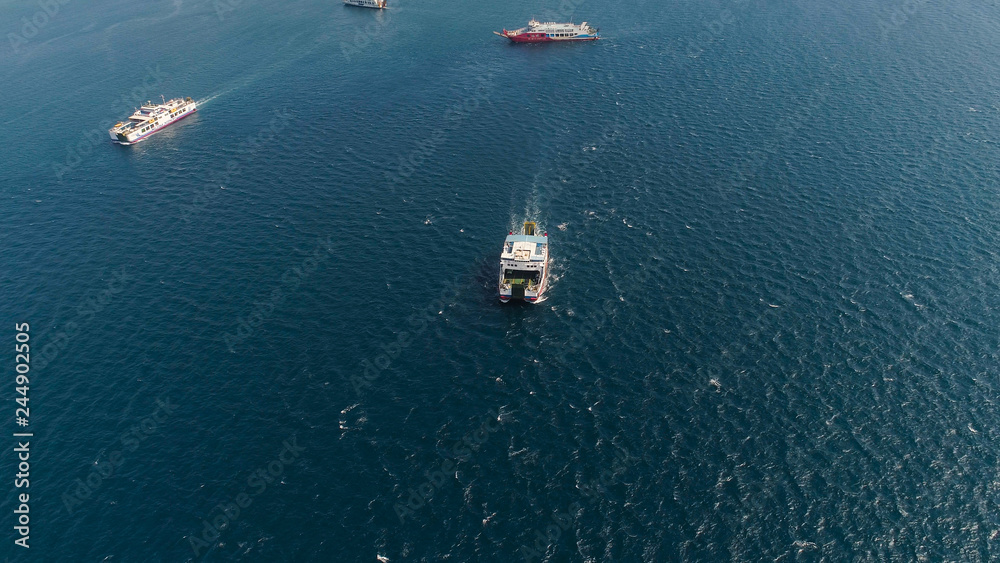 public ferry ships carrying passengers from Gilimanuk harbour ferry ...