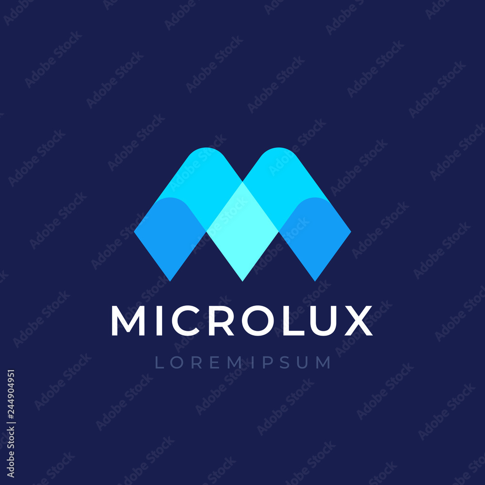 Unique modern creative elegant letter M logo template. Vector icon ...