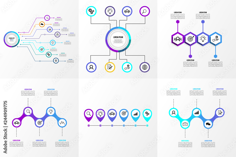Set Of Infographics Elements Vector Design Template. Business Data ...