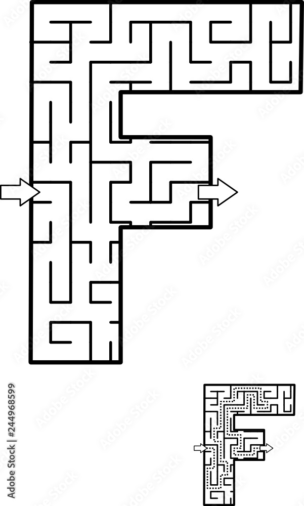 Letter F Maze