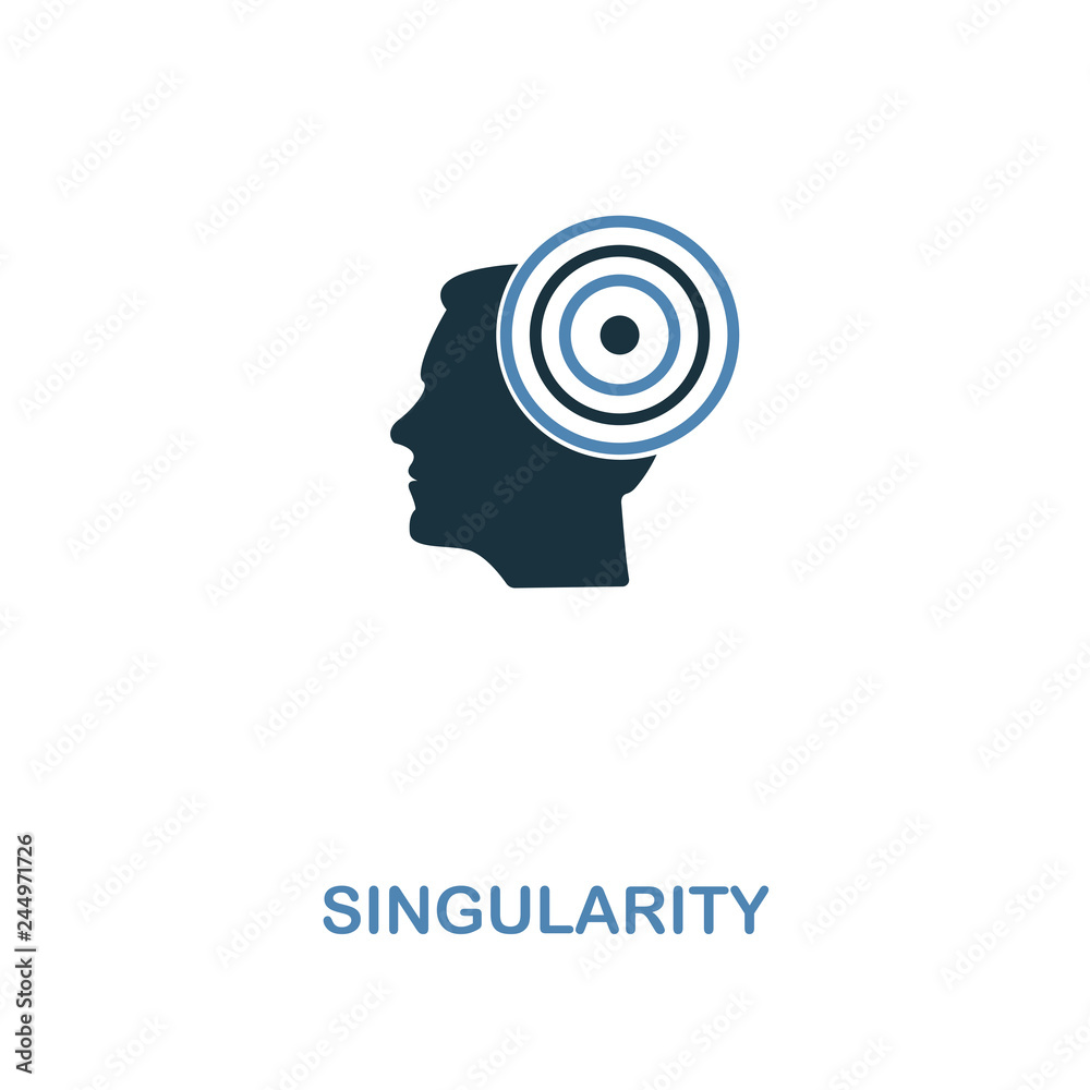 Singularity icon in two colors design. Premium style from artificial ...