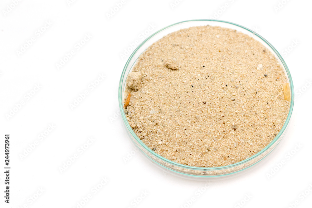 Sand samples for analysis in the laboratory. Stock Photo | Adobe Stock