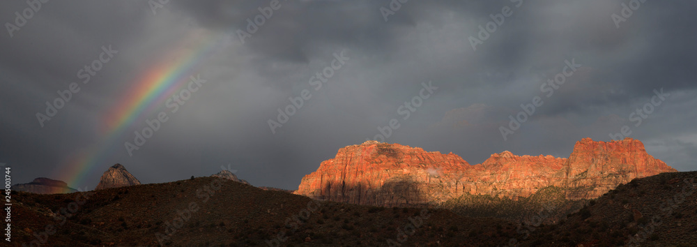 Zion Rainbow wall mural wallpaper | Muraledesign.com