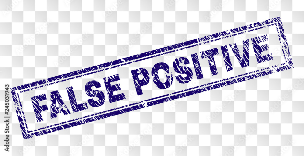 FALSE POSITIVE stamp seal print with rubber print style and double ...
