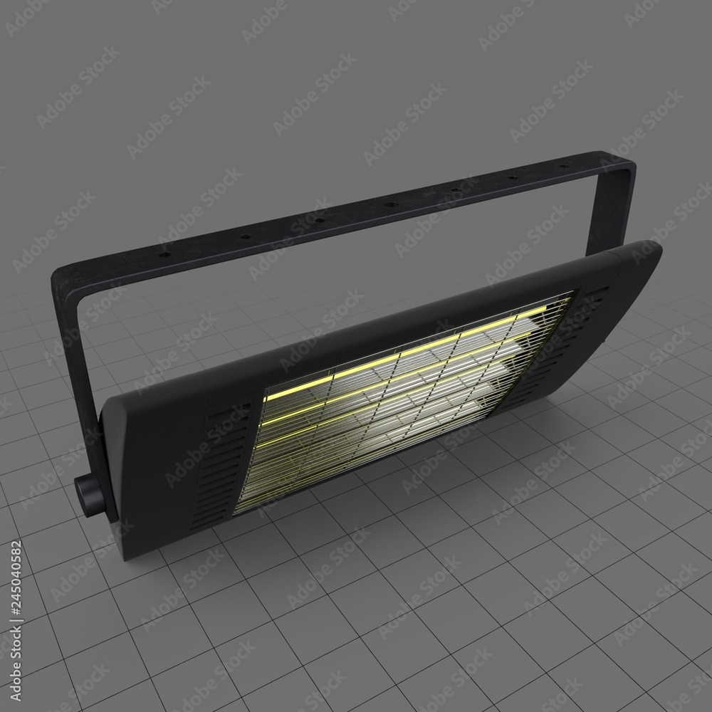 Wall mounted halogen heater Stock 3D asset | Adobe Stock