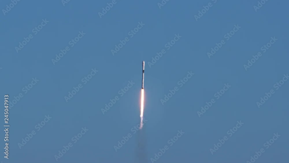 Space rocket or ICBM missile leaves the launch pad on it‰Ûªs way into ...