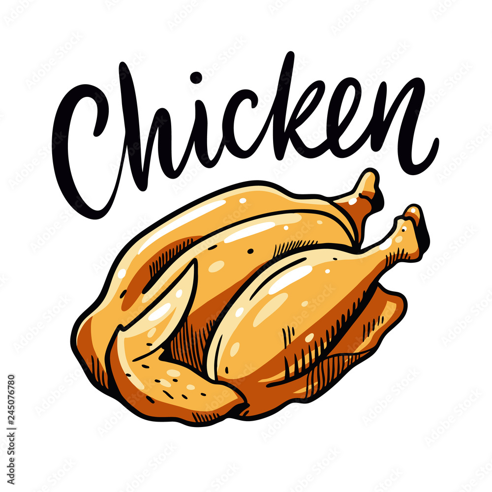 Cartoon Chicken Dinner