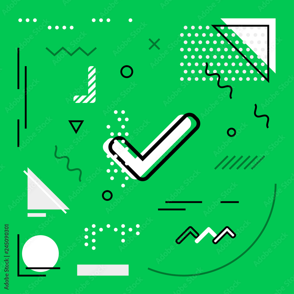 Modern background with Checkmark icons Stock Vector | Adobe Stock