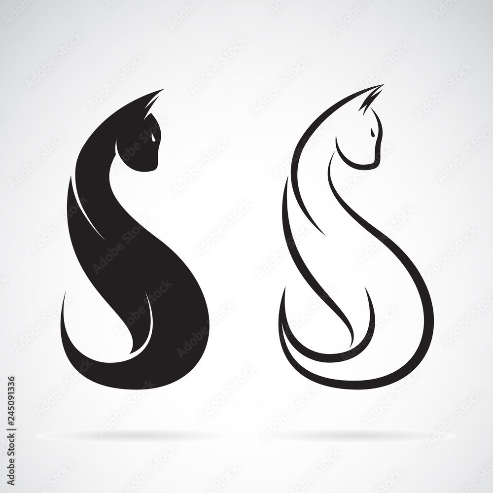 Vector of icon cat design on a white background. Pet. Animals. Easy ...