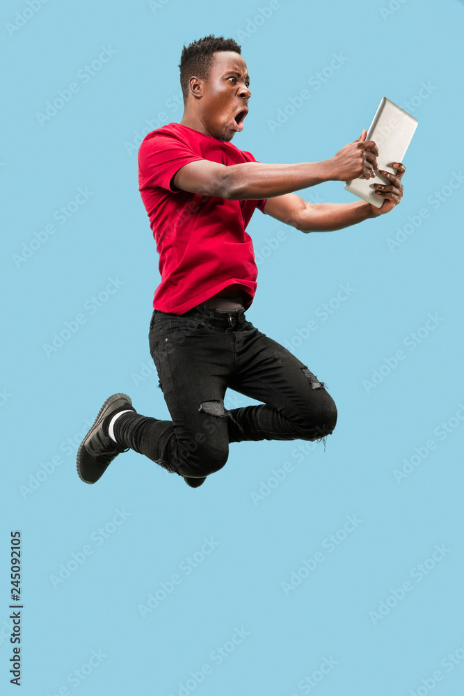 Excited Person Jumping
