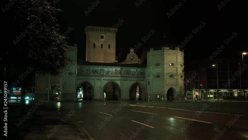 The Isartor at the Isartorplatz in Munich, Germany. The Isartor is one ...