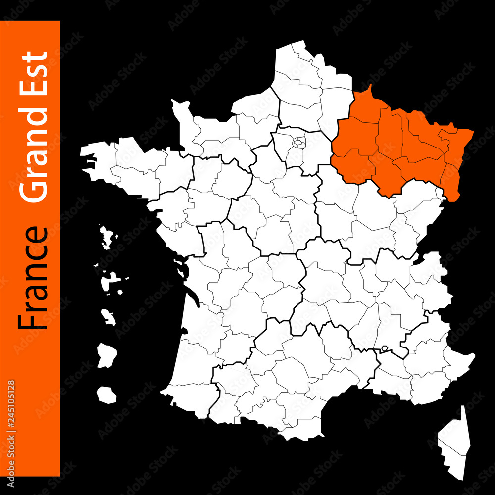 Les régions de France / Grand Est Stock Vector | Adobe Stock