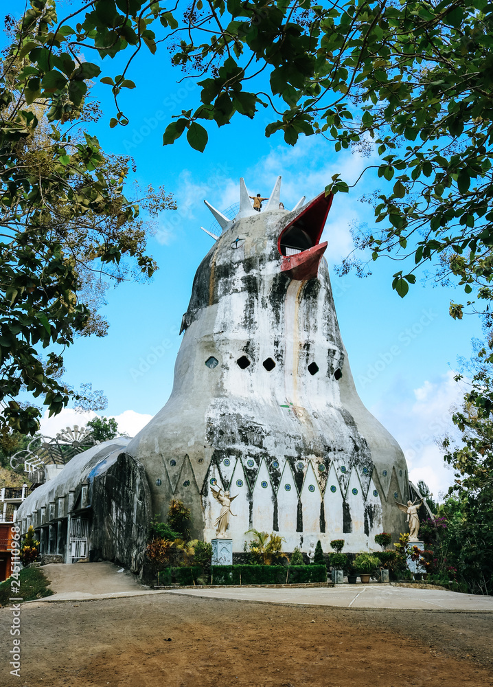 The chicken church (Gereja Ayam), a prayer house shaped like a pigeon ...