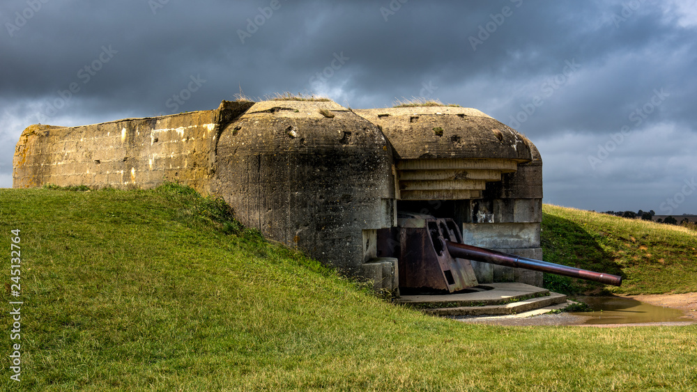 German gun battery of Longues-sur-Mer Stock Photo | Adobe Stock