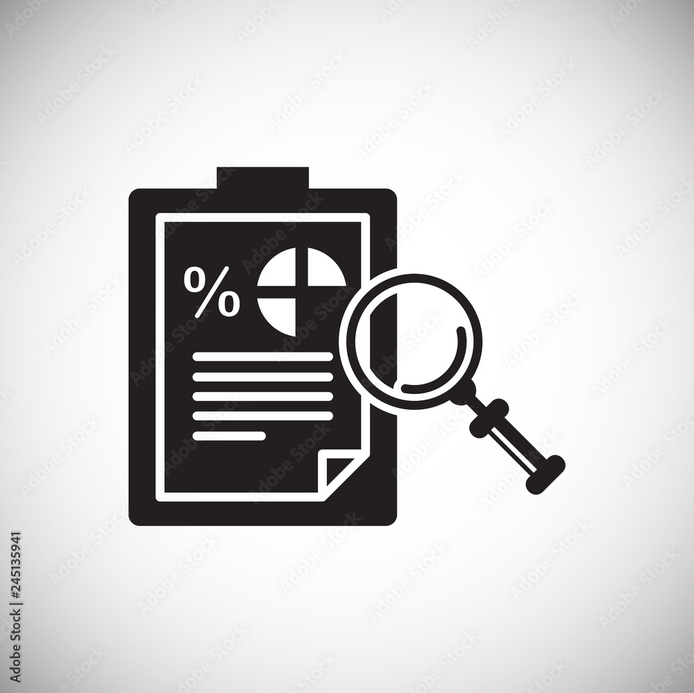 Data analysys icon on white background for graphic and web design ...