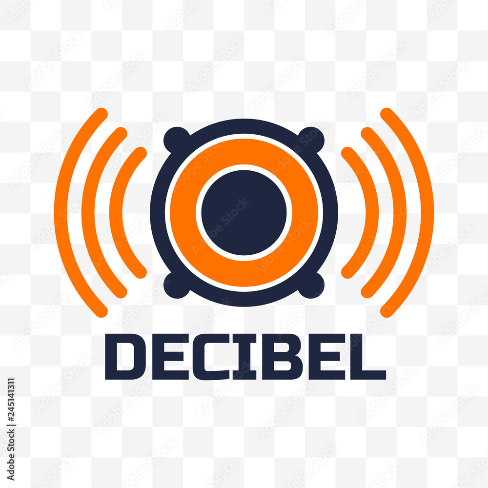 decibel logo isolated on white background. vector illustration Stock ...