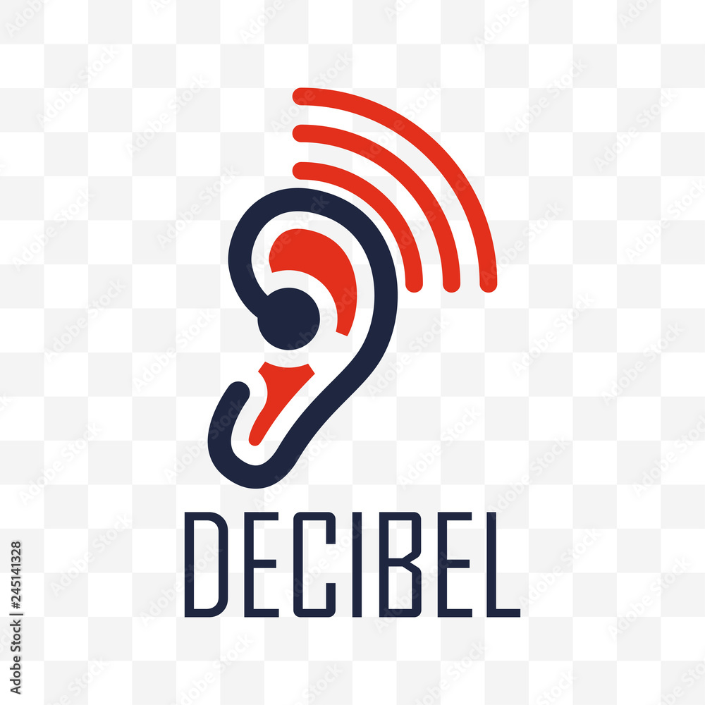 decibel logo isolated on white background. vector illustration Stock ...