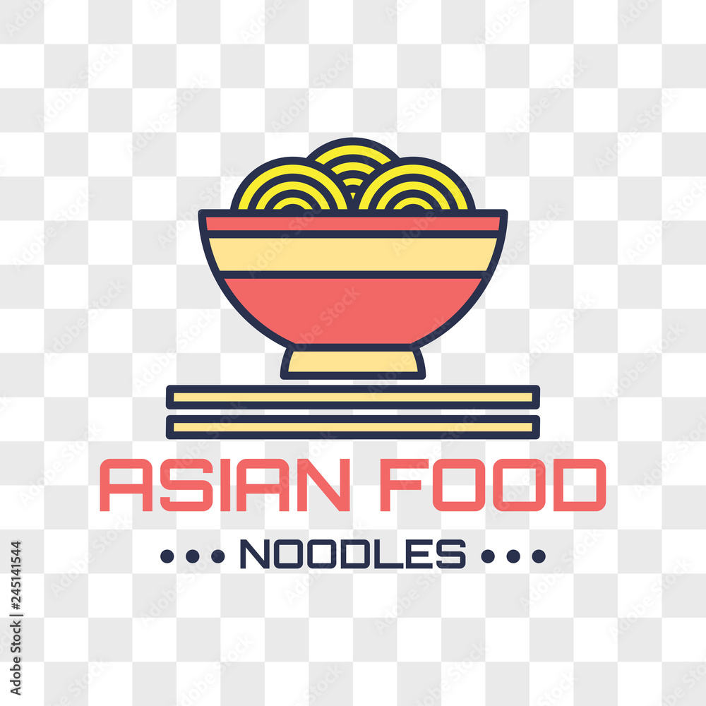 asian food logo isolated on transparent background. vector illustration ...