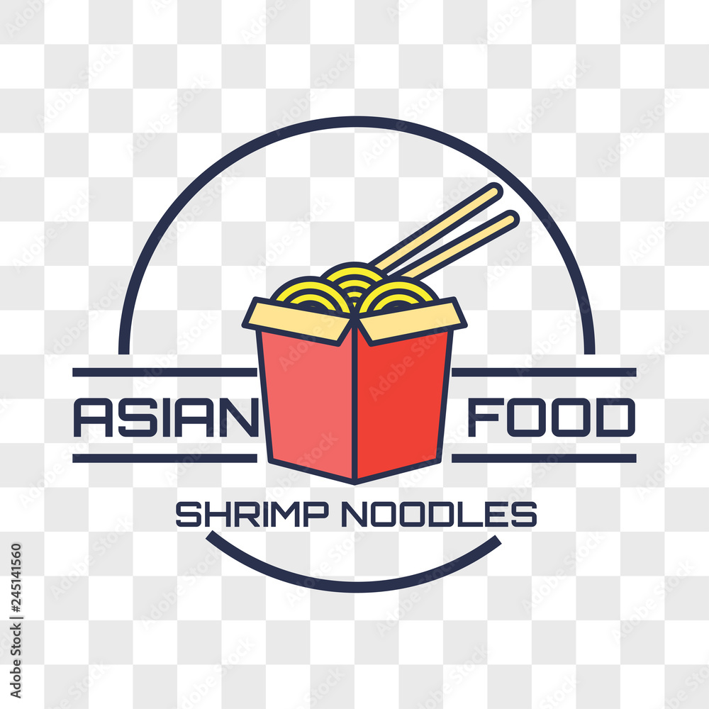 asian food logo isolated on transparent background. vector illustration ...
