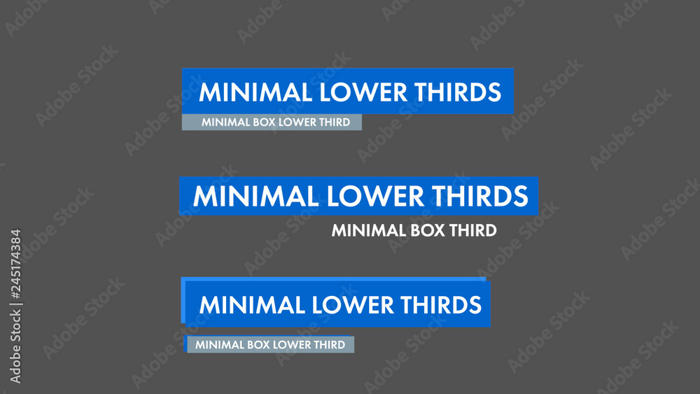 Minimal Box Lower Third Stock Template | Adobe Stock