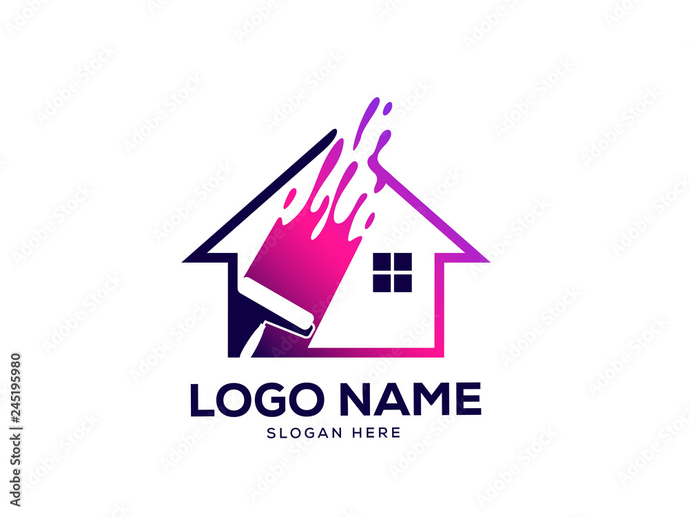 Paint Logo Template Vector, Splash Logo Designs Concept Stock Vector ...