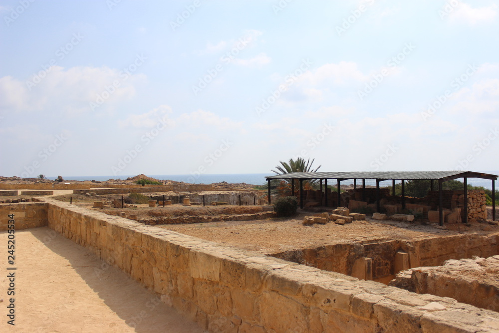 Excavations of Royal tombs. The ruins of an ancient city underground ...