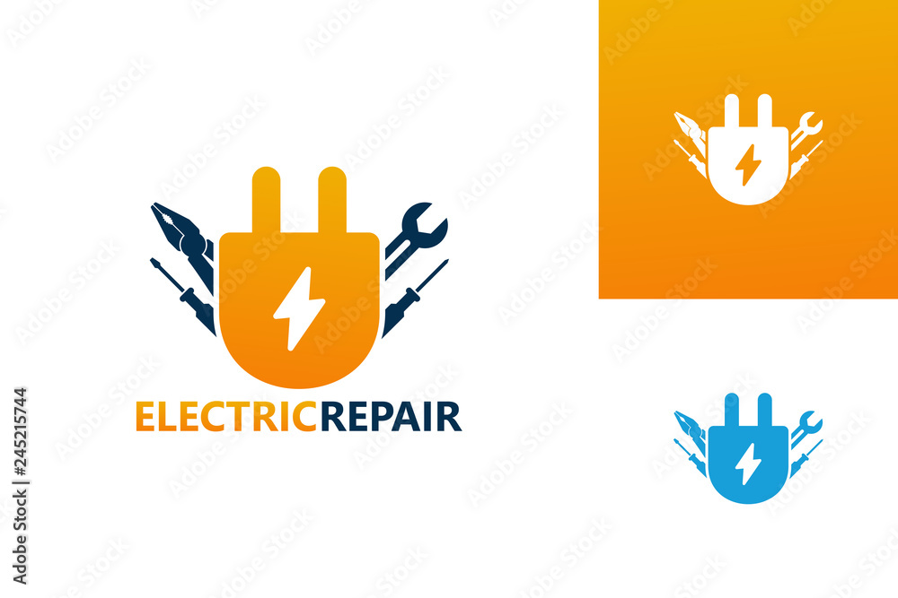 Electric Repair Logo Template Design Vector, Emblem, Design Concept ...