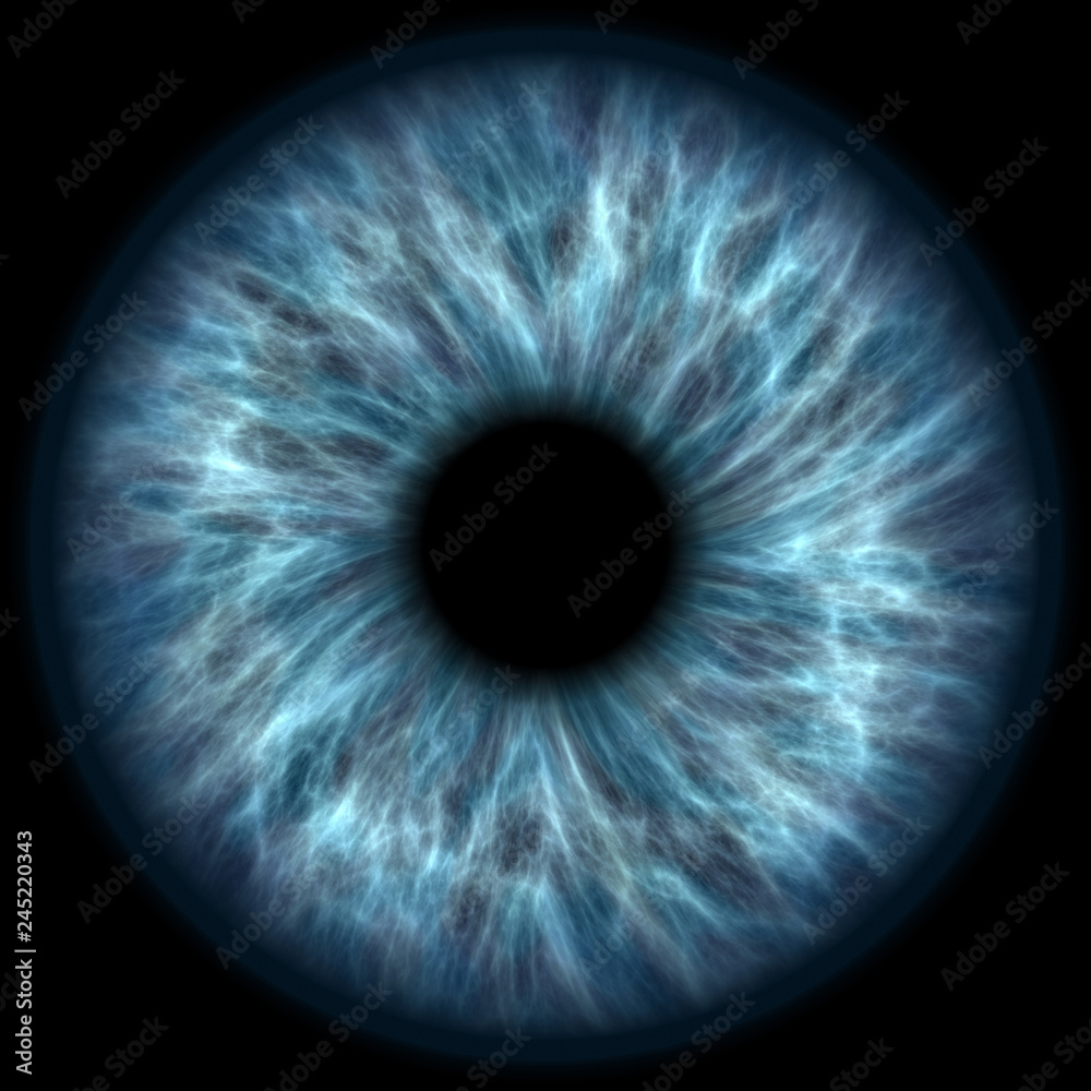 blue eye pupil on black background Stock Illustration | Adobe Stock