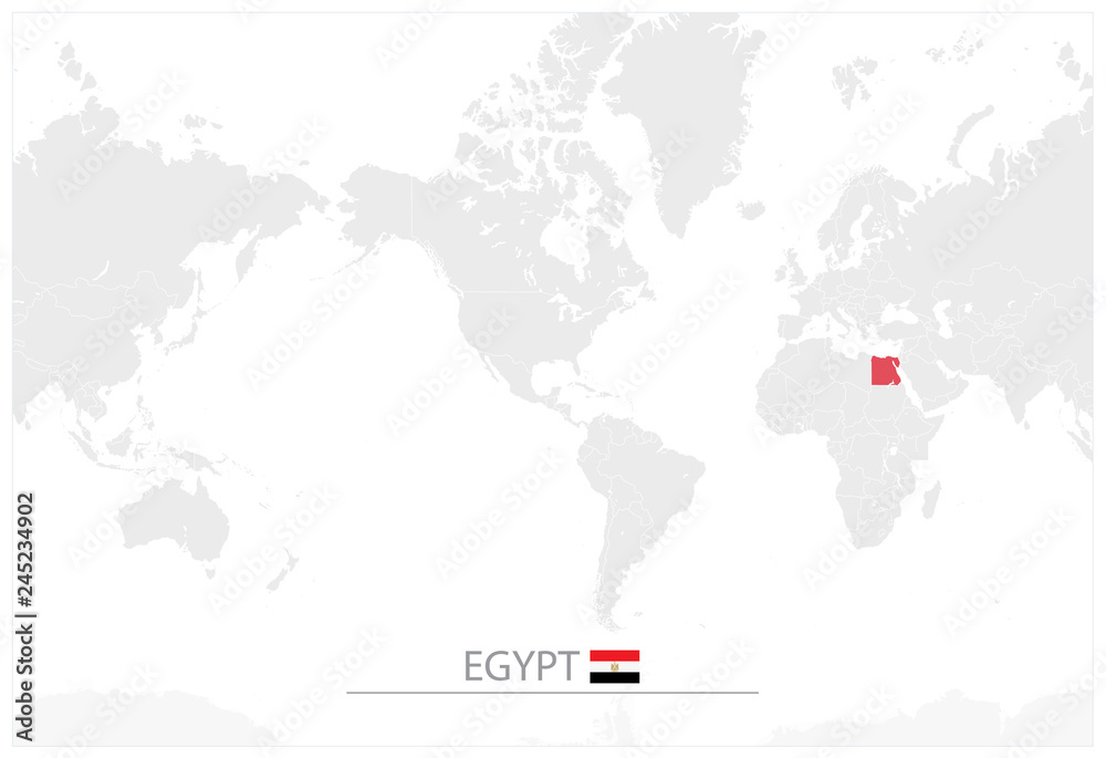 Egypt location in the world map