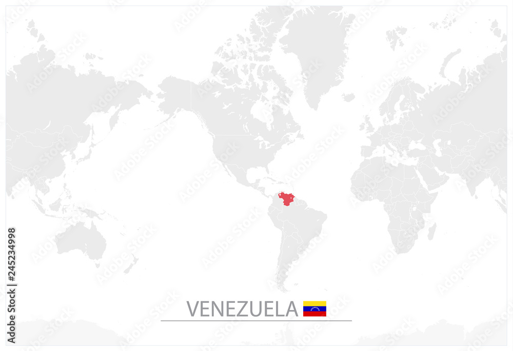 venezuela map in the world