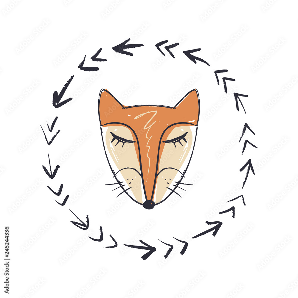 Tribal Fox Face