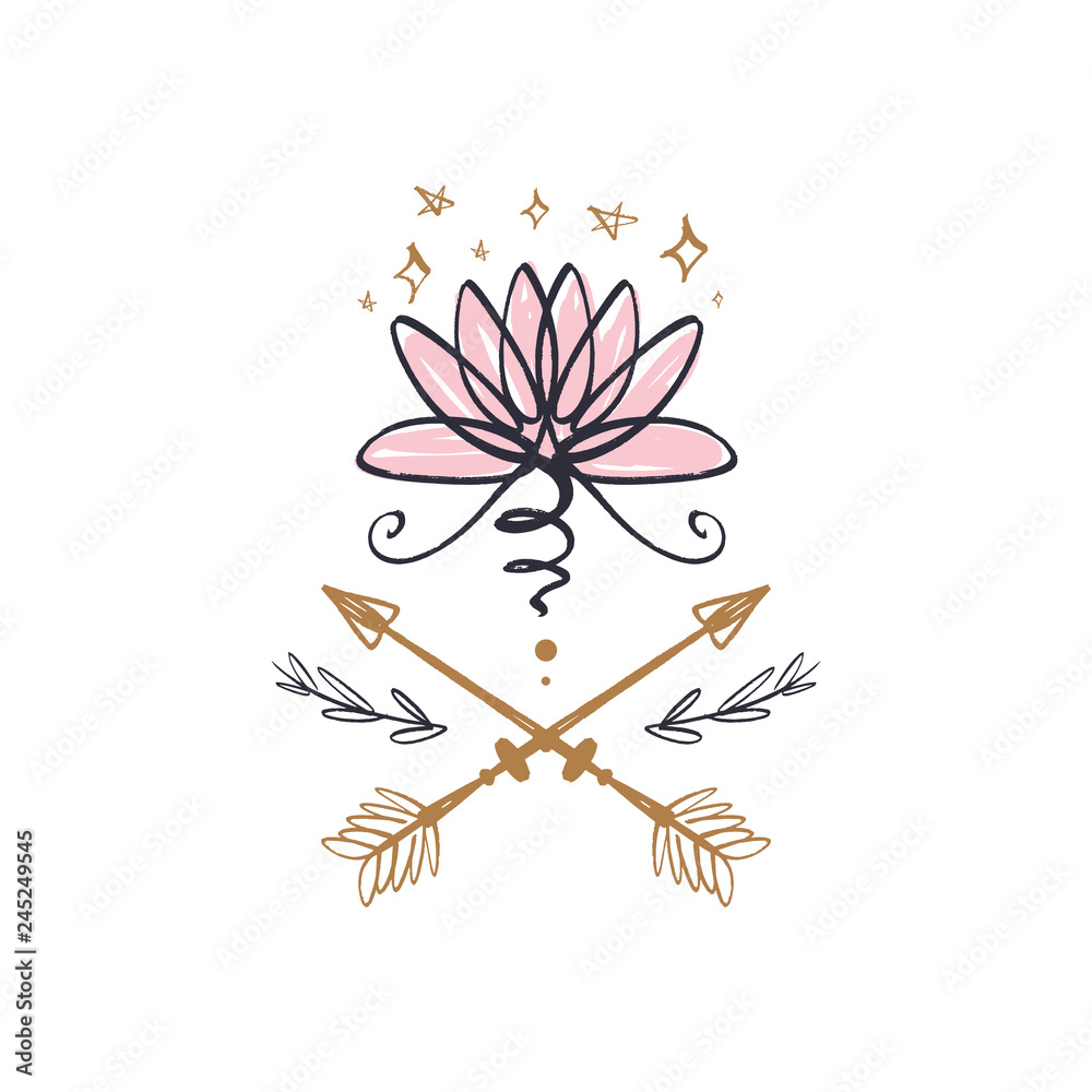 Harmony and Universe symbol, sacred geometry. Ayurveda and balance logo ...