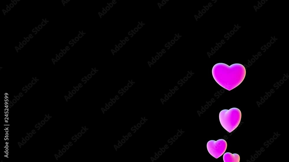 Social love heart icon symbol animation seamless loop isolated with ...