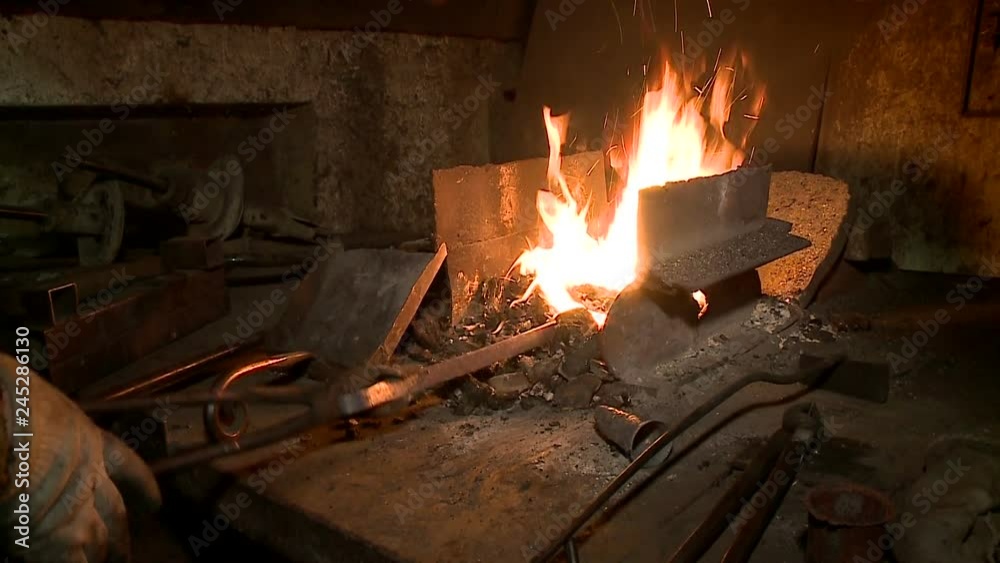 Forge, blacksmith, fire, metal, craft, tradition, heat, weapons ...