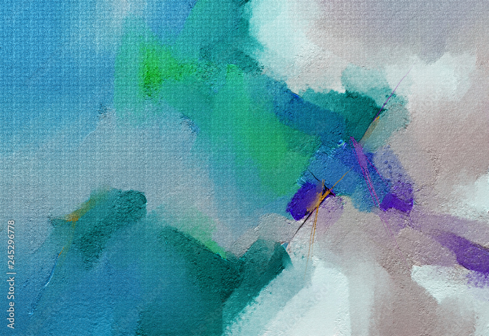 Abstract colorful oil, acrylic paint on canvas texture. Hand drawn ...
