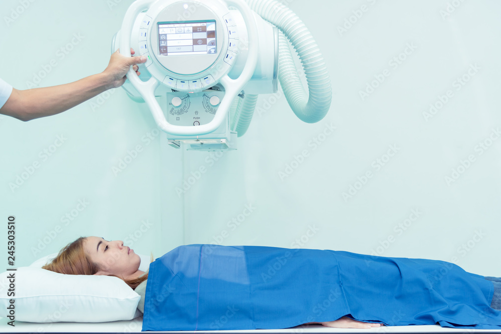 Medicine concept ,Technician Doctor male radiologist with colleague ...