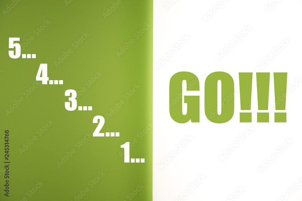 54321 Go Countdown inspirational quote, motivational sentence, start ...