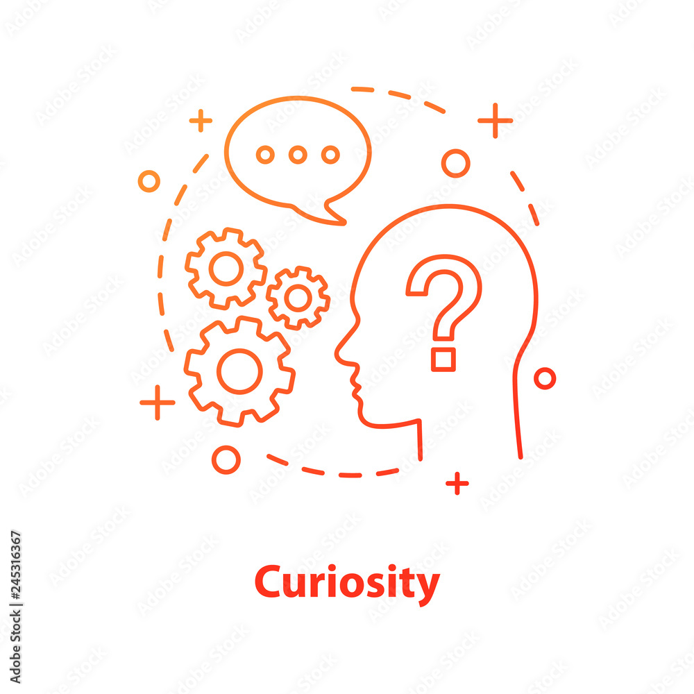 Curiosity concept icon Stock Vector | Adobe Stock