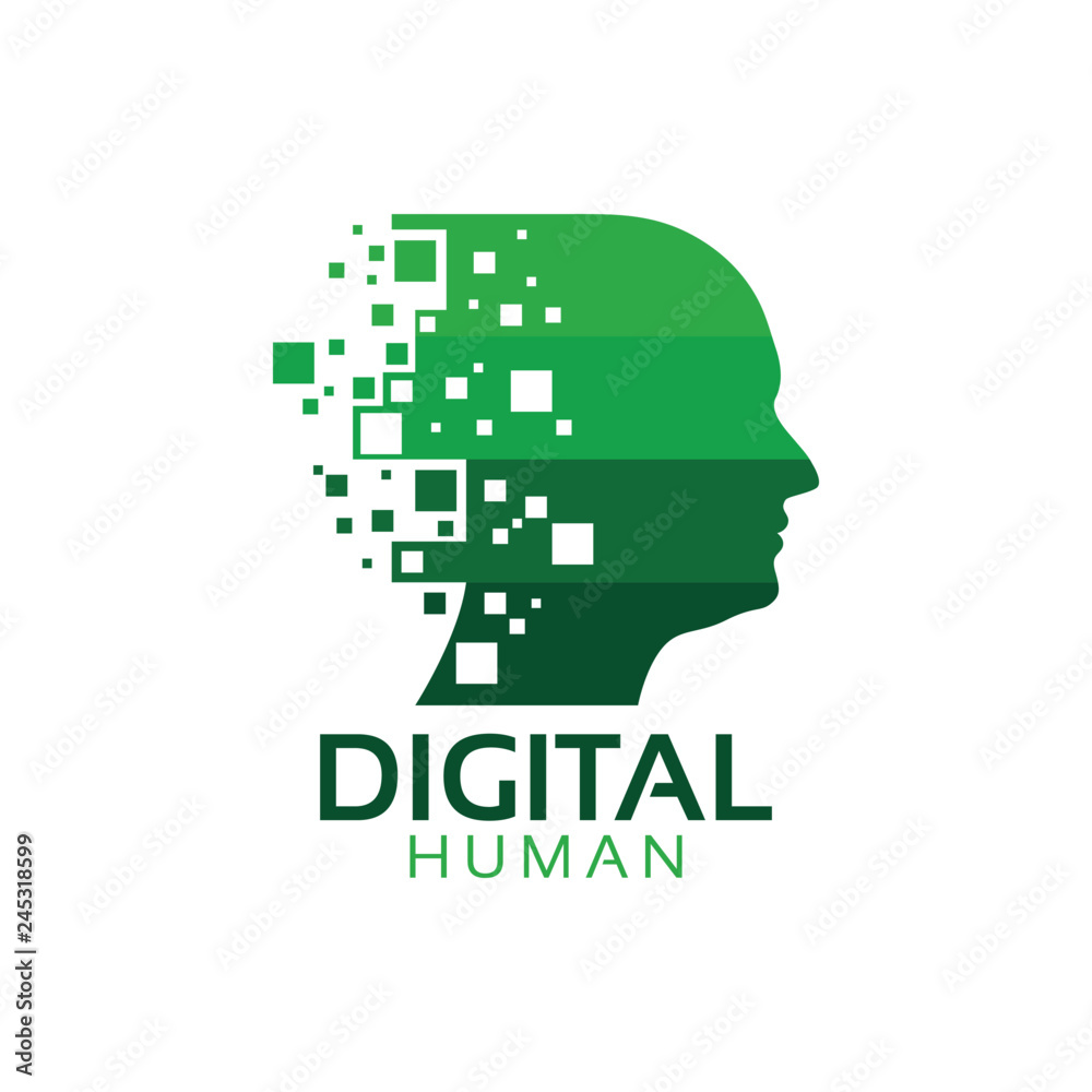 Digital human logo icon design template vector Stock Vector | Adobe Stock Digital human logo icon design template vector Stock Vector | Adobe Stock
