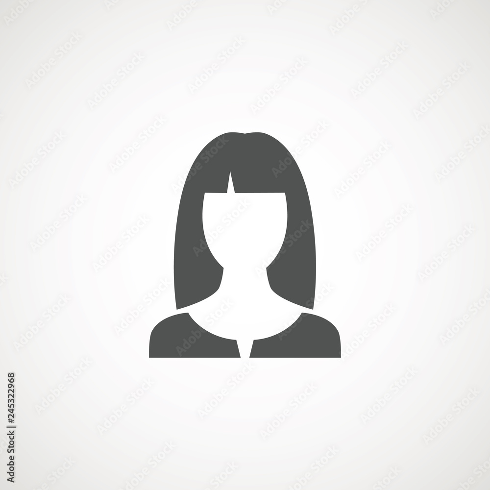 User Icon - Woman. Female Vector Flat People Person Profile Avatar in ...