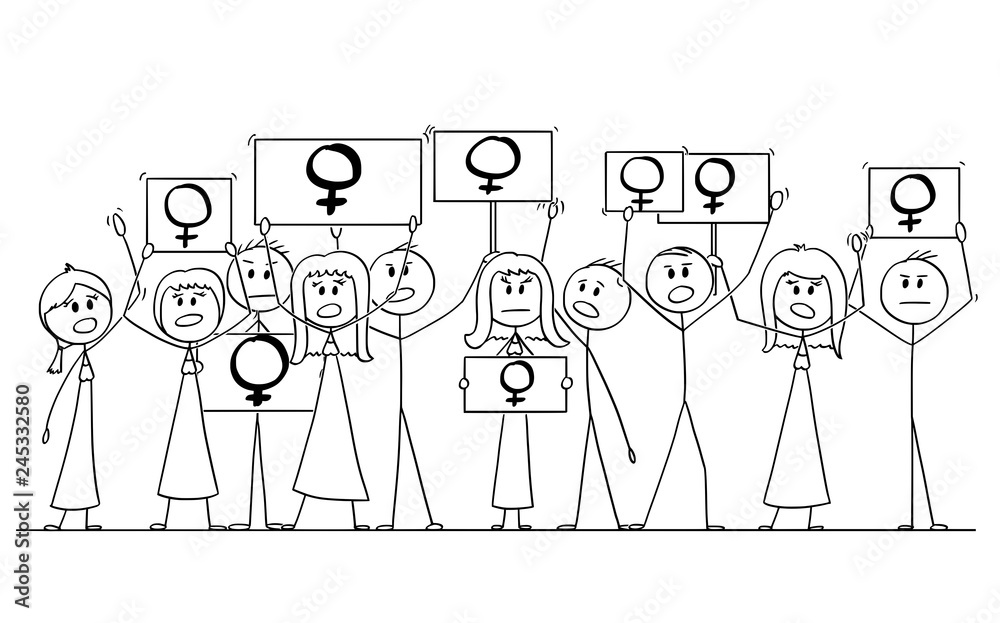 Cartoon stick figure isolated drawing or illustration of group or crowd ...
