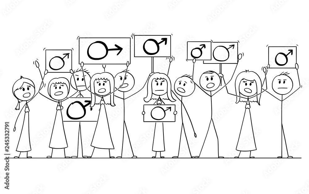 Cartoon stick figure isolated drawing or illustration of group or crowd ...